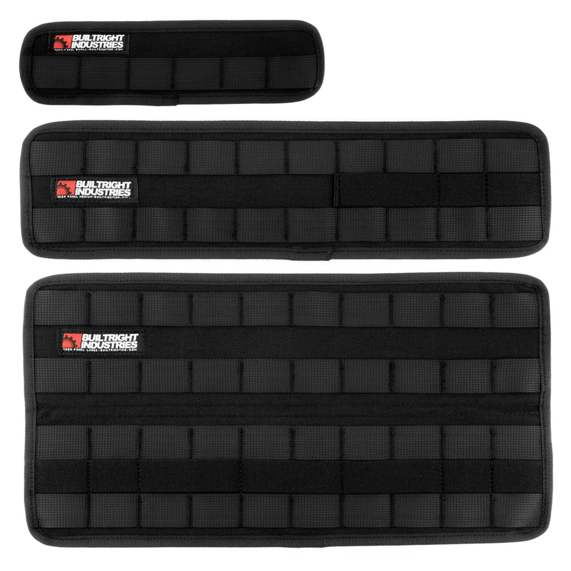 BuiltRight Industries Velcro Tech Panel - Black | 3pc Kit – Off Road ...