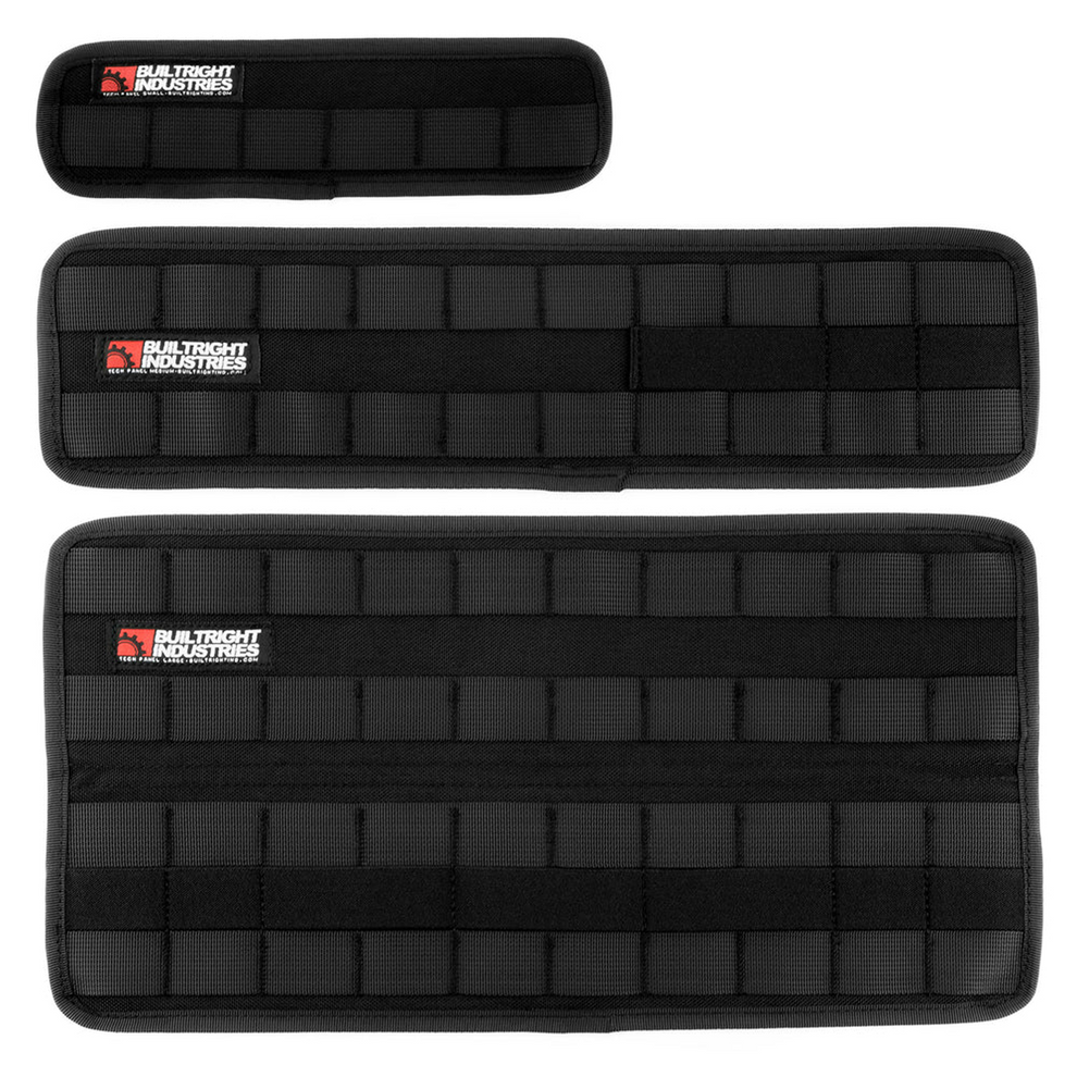 BuiltRight Industries Velcro Tech Panel - Black | 3pc Kit – Off Road ...