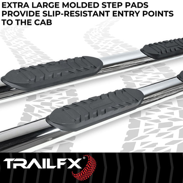 TrailFX 4" Oval Straight Step Bar For 2015-2022 Colorado/Canyon Extend ...