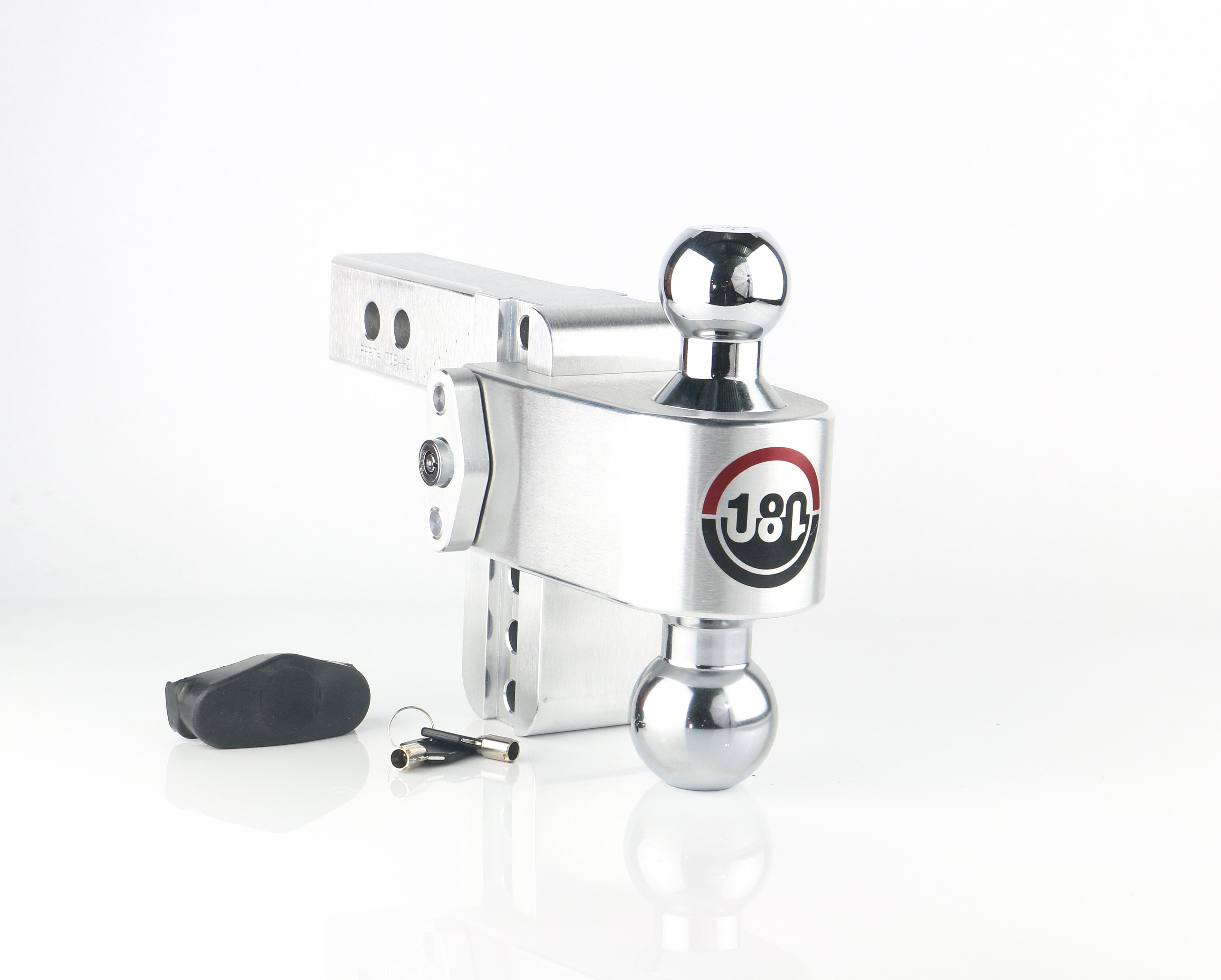 Weigh Safe 180 Hitch - Drop Hitch w/Chrome Combo Ball - 4" Drop for 2 ...