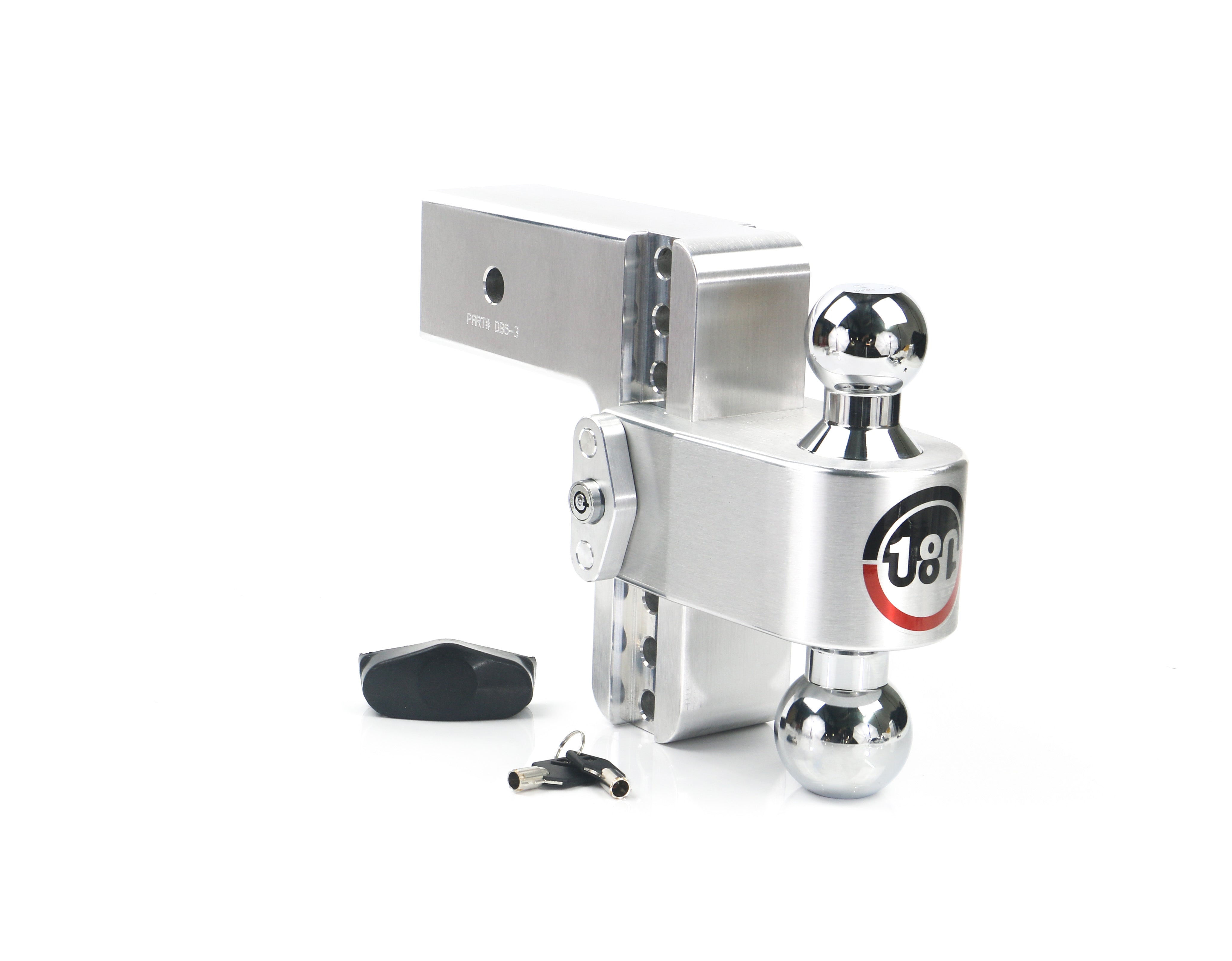 Weigh Safe 180 Hitch - Drop Hitch w/Chrome Combo Ball - 6" Drop for 3 ...