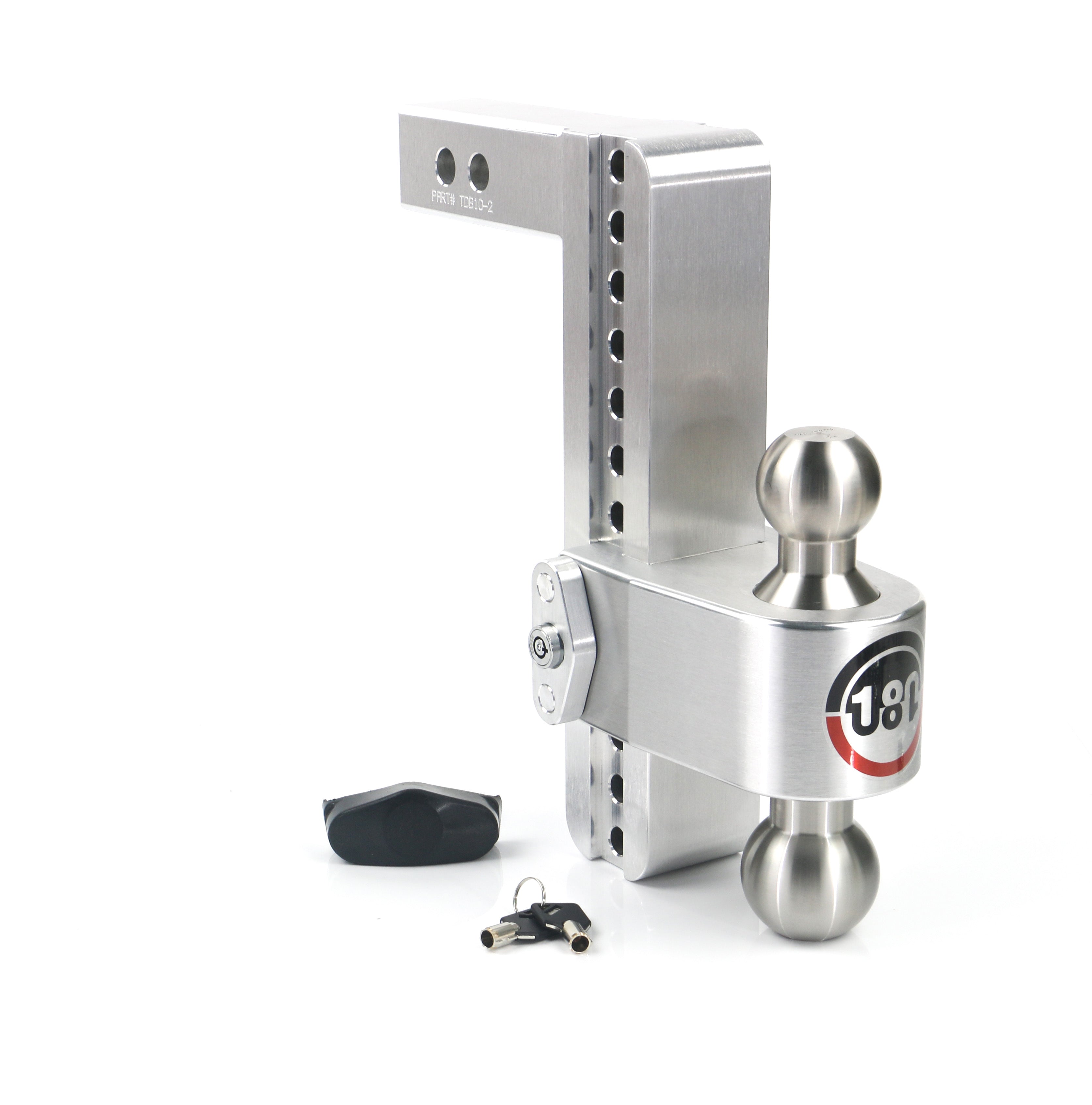 Weigh Safe 180 Hitch - Drop Hitch w/SS Combo Ball - 10" Drop for 2" Sh ...